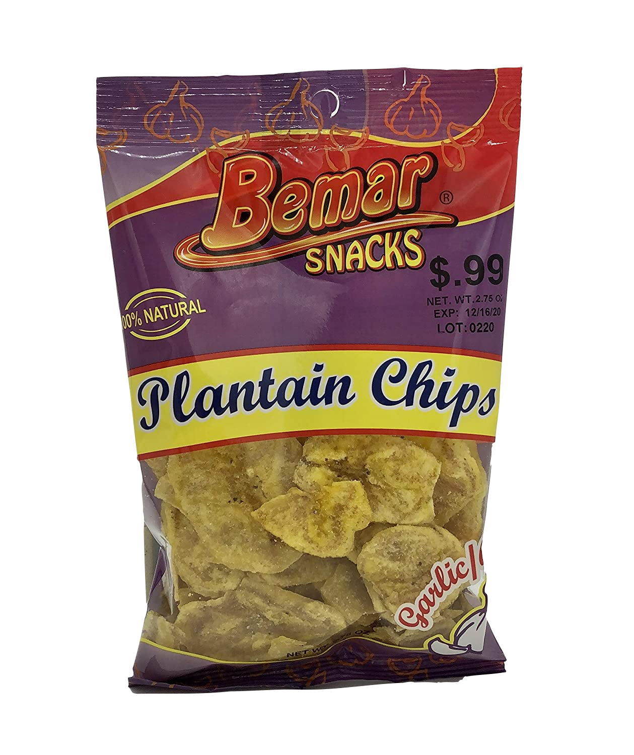 Plantain Chips Garlic – Bemar Snacks